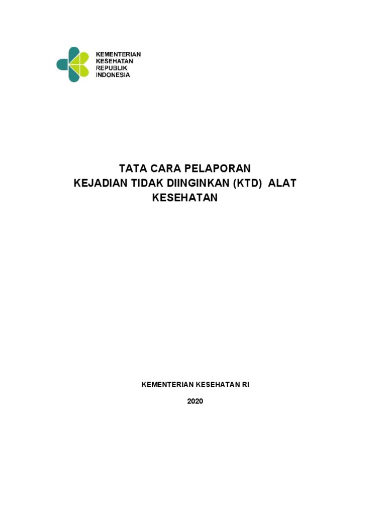 Pelaporan KTD Alkes 2020 | PDF | Pengelolaan Keuangan & Uang