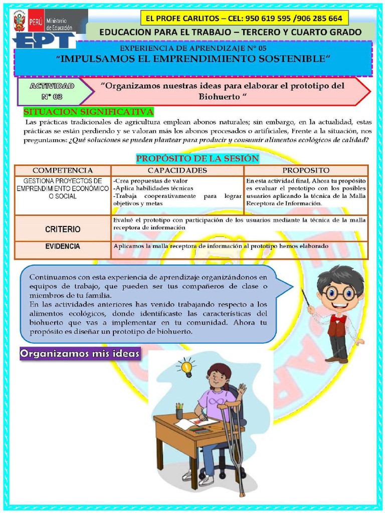 Experiencia de Aprendizaje #05 - Actividad #03 - 3ero y 4to - Ept - 00001 | PDF