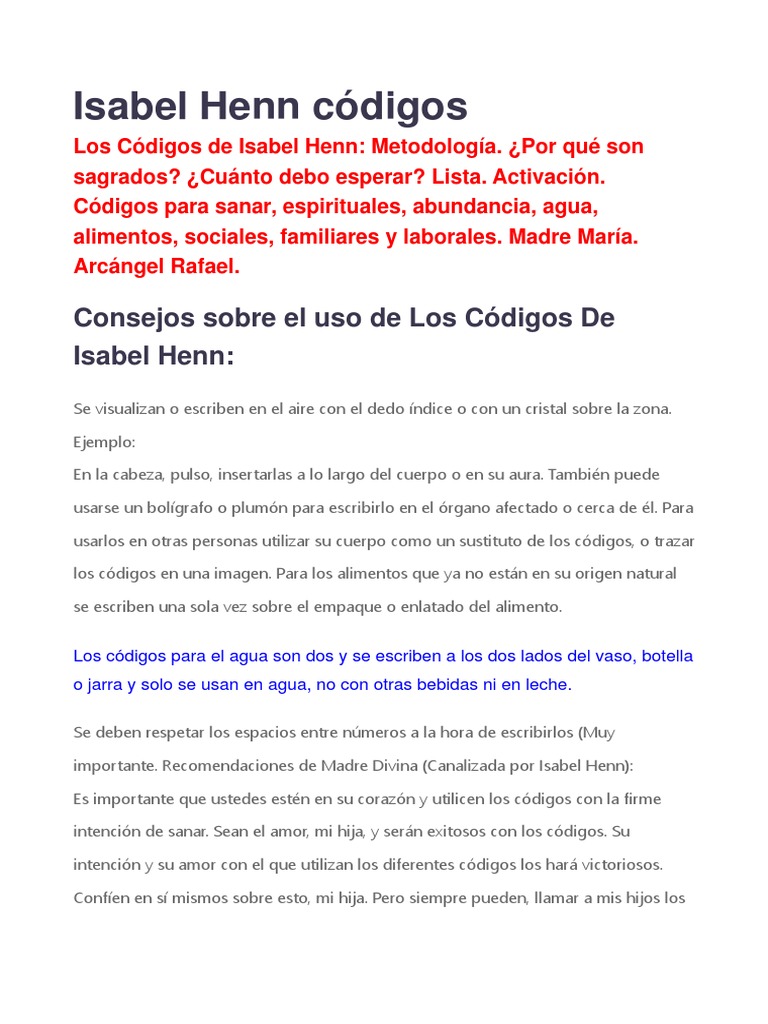 Códigos Sagrados de Isabel Henn | PDF | Alimentos | Cáncer