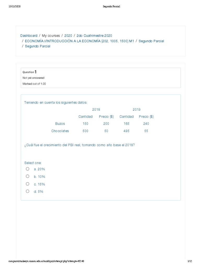Modelo de Examen - Introducción A La Economía - UNSAM | PDF
