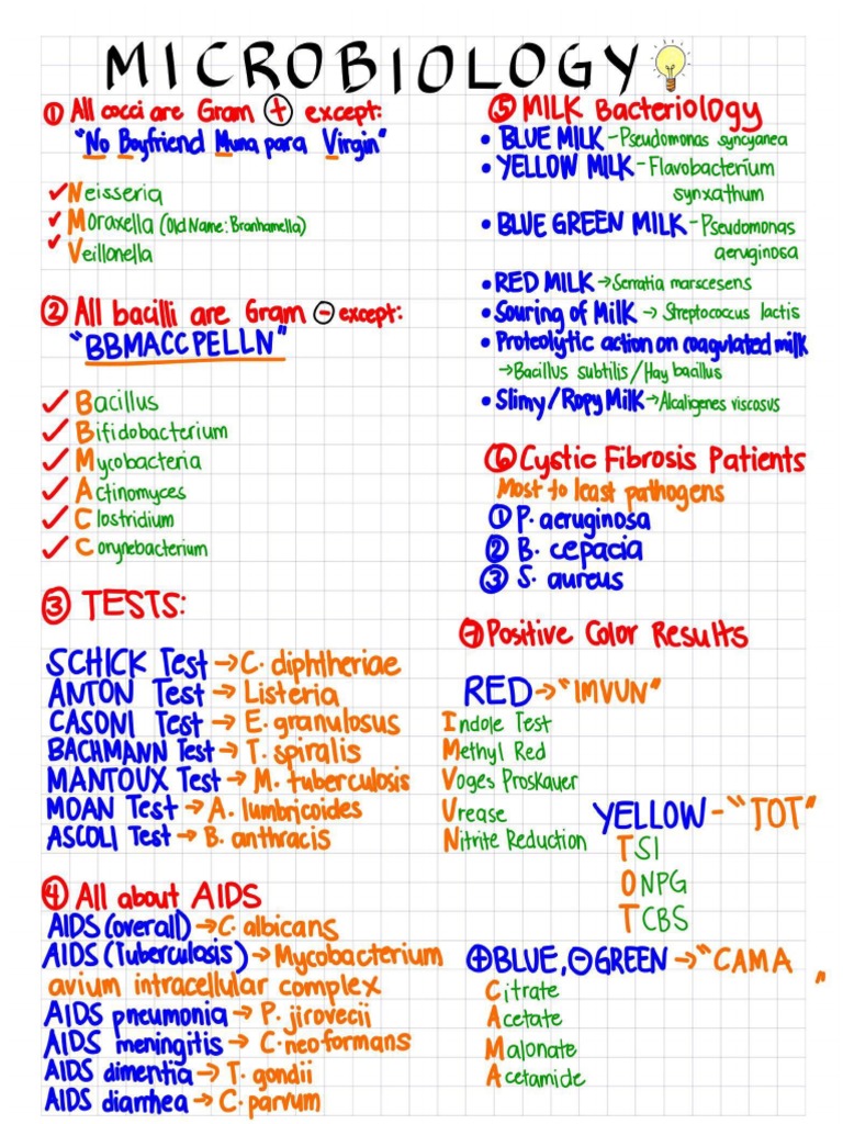 Microbio Mnemonics | PDF Microbio Mnemonics | PDF