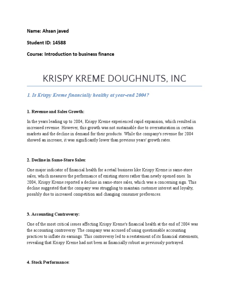 Krispy Kreme 2023-1 | PDF