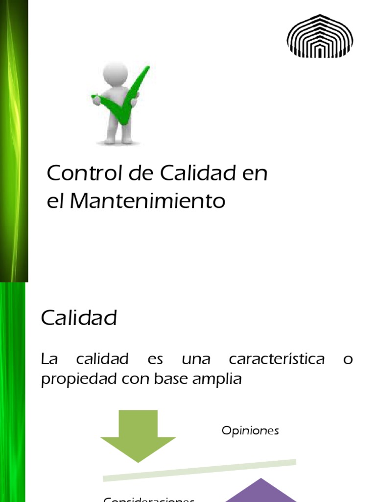 Clase 6. Control de Calidad en El Mantenimiento MC4662 Version 2 | PDF | Calidad (comercial ...