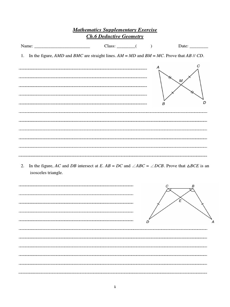 Chapter 6 More About Deductive Geometry - Q | PDF | Geometric Shapes | Triangle Geometry