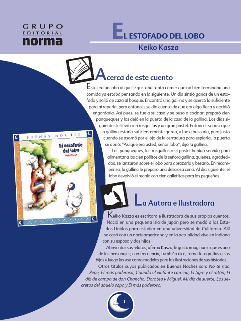 El estofado del lobo: amistad y generosidad | PDF