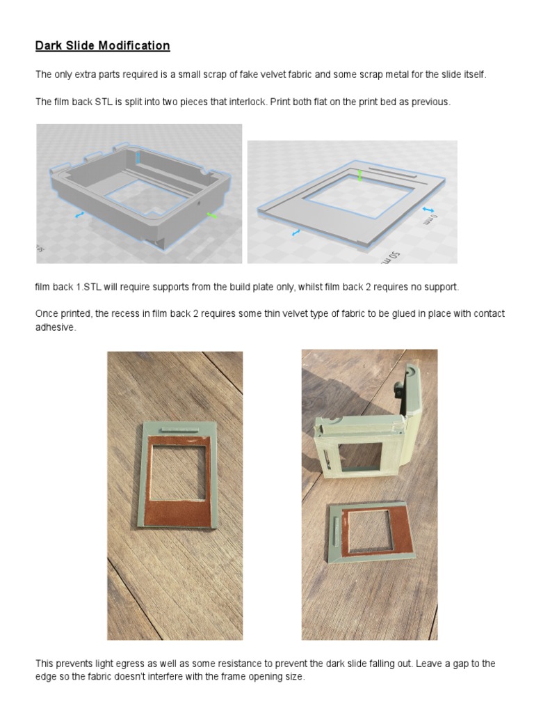 Dark Slide - Printing and Assembly Instructions | PDF