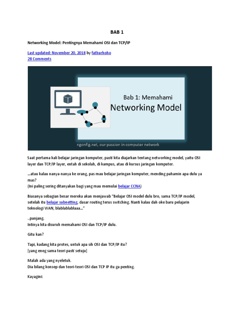 Networking Model | PDF | Seni | Komputer