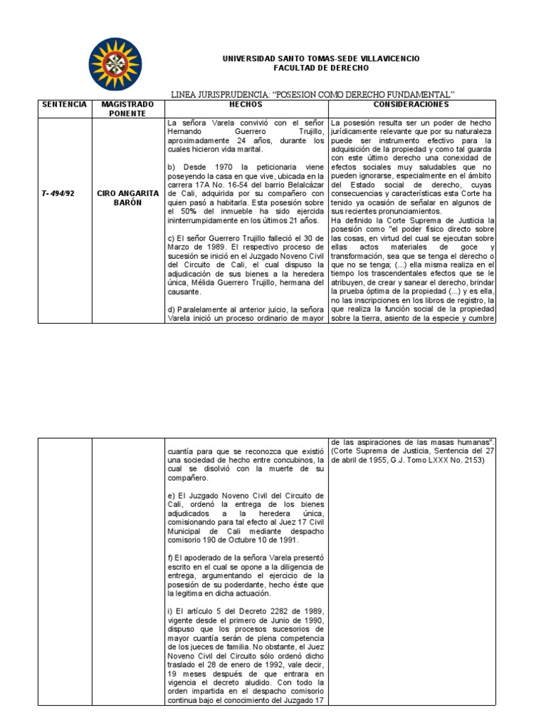Linea Jurisprudencial VDD Fin | PDF Linea Jurisprudencial VDD Fin | PDF