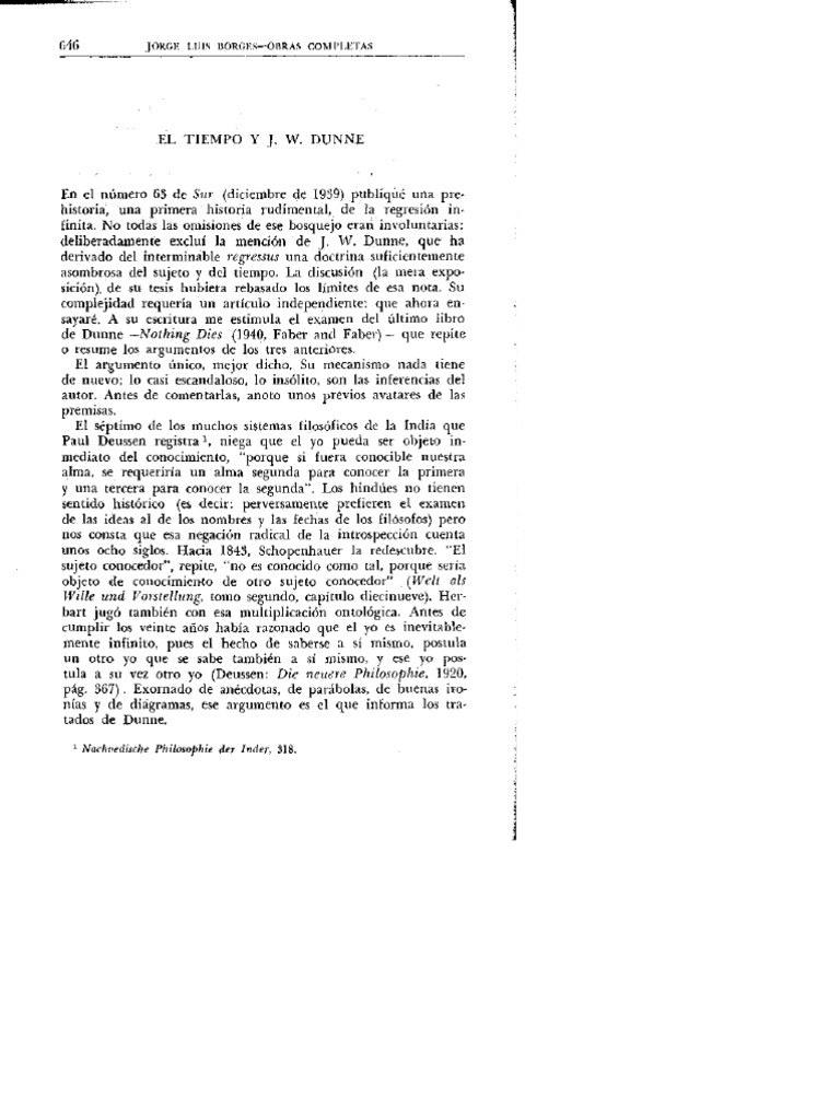 El Tiempo y J W Dunne | PDF