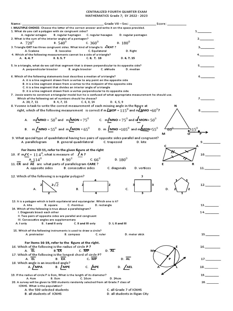 4th Periodical Test-1 | PDF