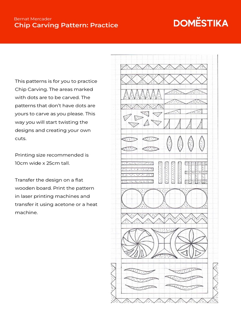 U2 - 01 - Chip Carving Pattern Practice 1 | PDF