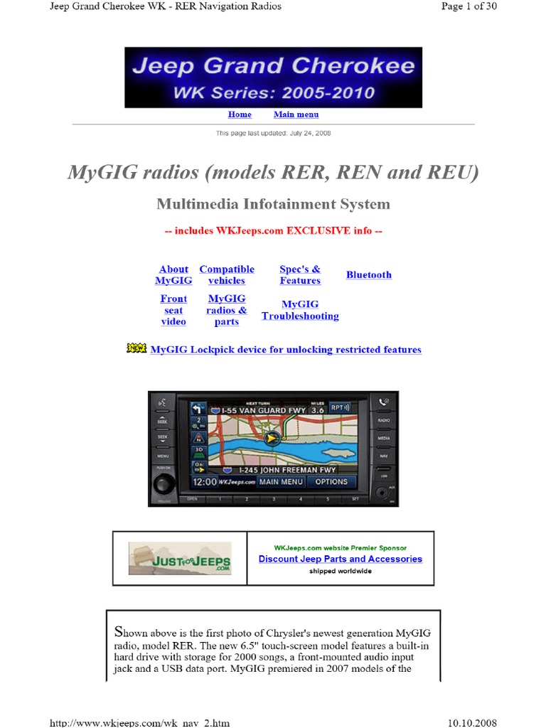 MyGIG Radios (Models RER, REN and REU) | PDF
