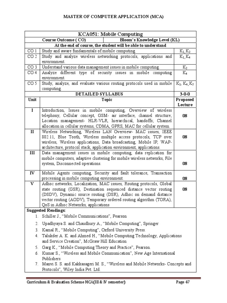 Mobile Computing Syllabus | PDF Mobile Computing Syllabus | PDF