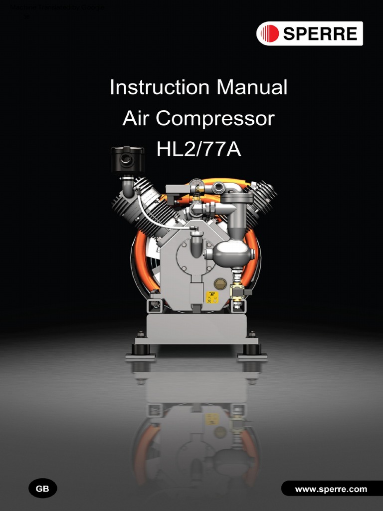 Manual do Compressor Sperre HL2/77A | PDF