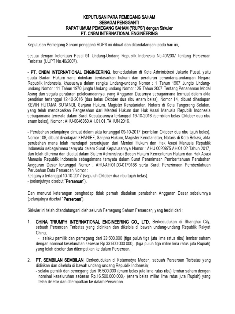 Sirkuler PT | PDF | Bisnis