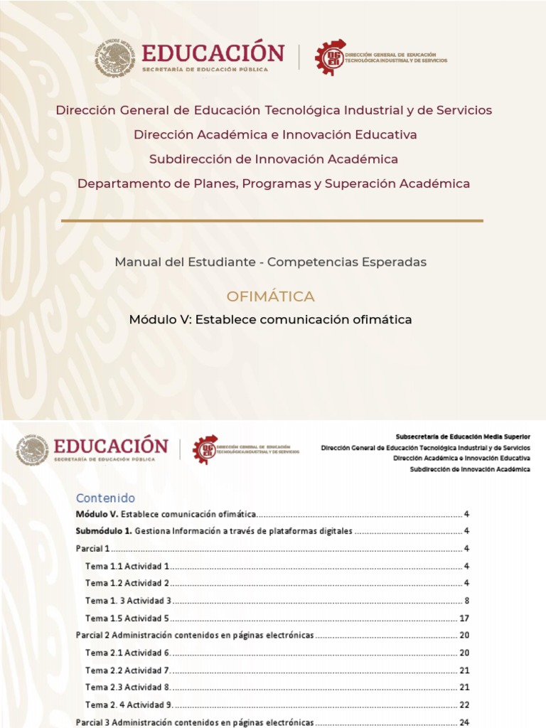 Manual Del Estudiante Ofimatica Modulo V | Descargar gratis PDF ...