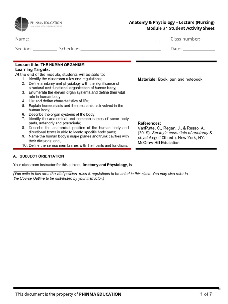Anaphy 1 | PDF | Anatomical Terms Of Location | Human Body
