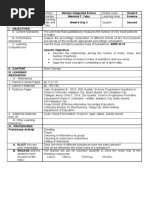 Grade 10 Science Lesson Plan | PDF | Gases | Learning