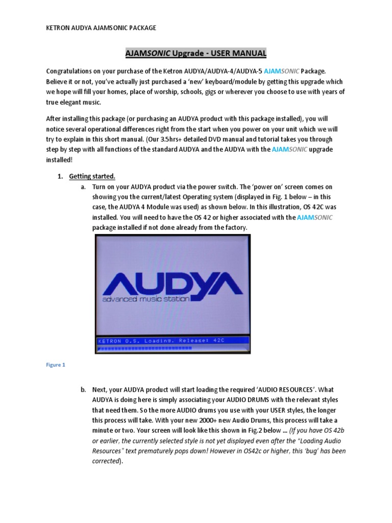 Audya-AJAMSONIC Master Manual | PDF