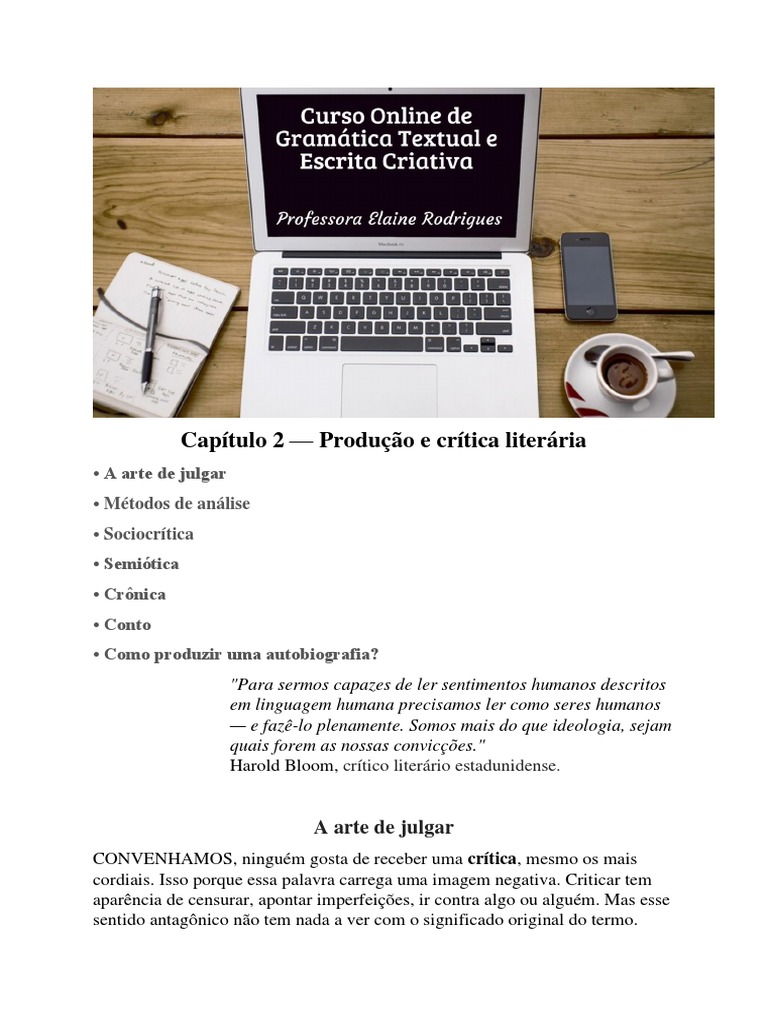 Escrita Criativa (Crítica Literária) | PDF | Contos | Crítica