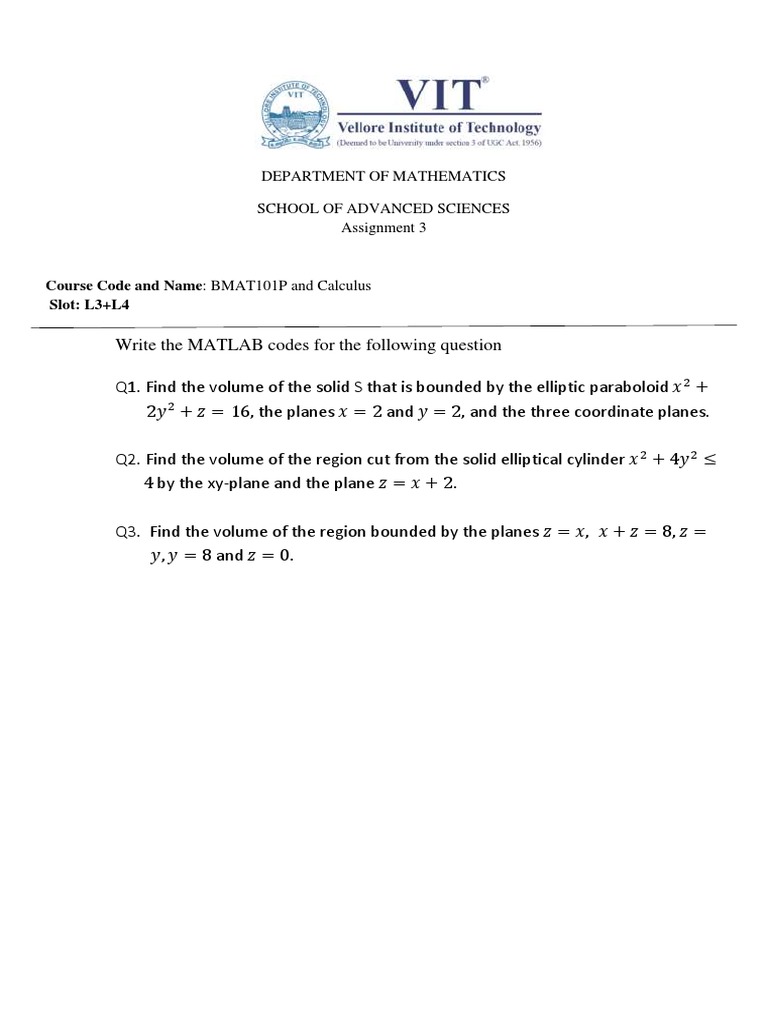 Maths Lab 3 Questions | PDF