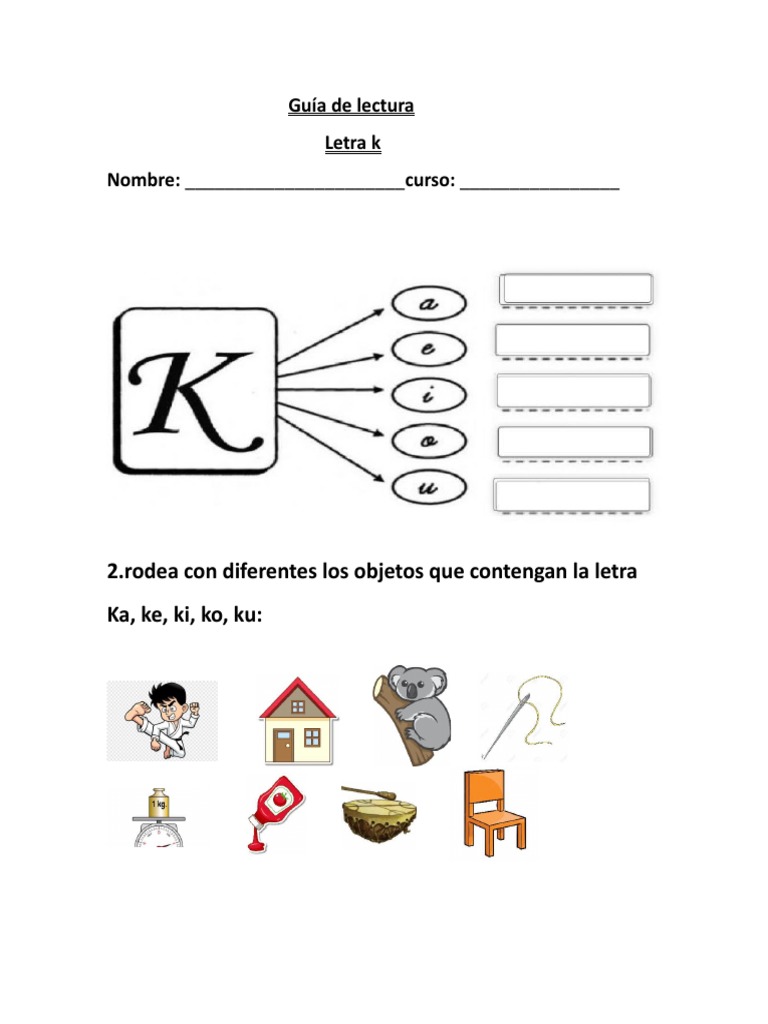 Guía de lectura K | PDF