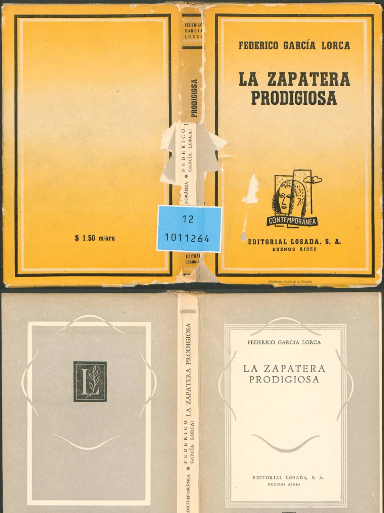 La Zapatera Prodigiosa, Federico García Lorca, Losada, Buenos Aires ...