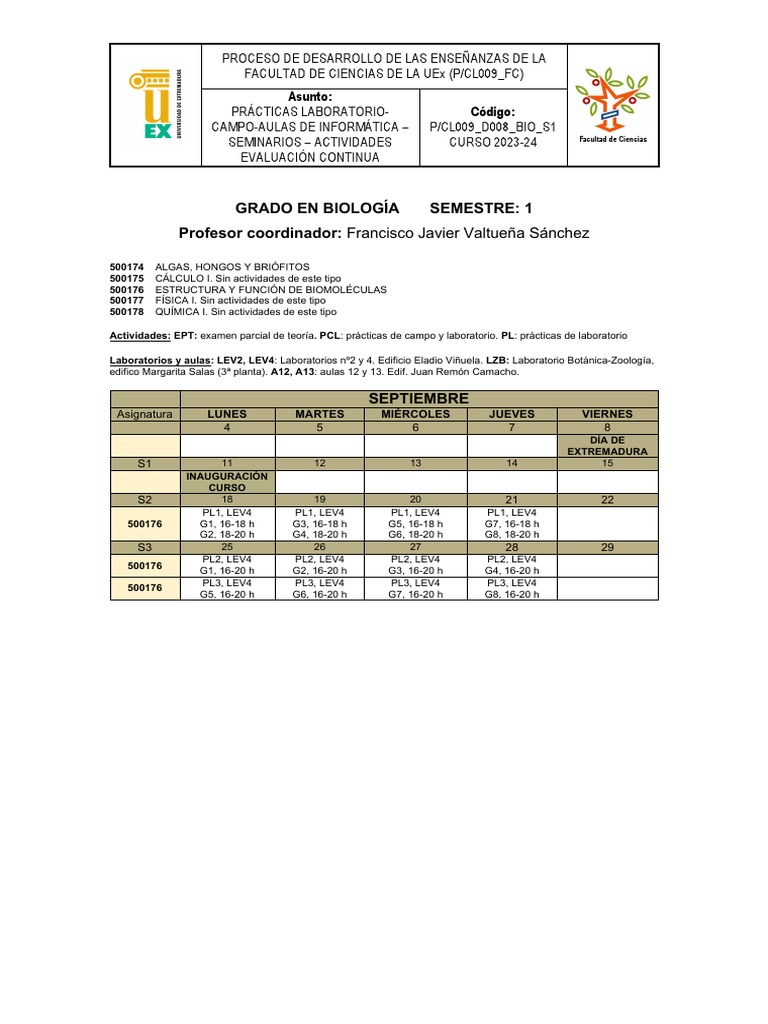 Horario Prácticas y Parciales | PDF Horario Prácticas y Parciales | PDF
