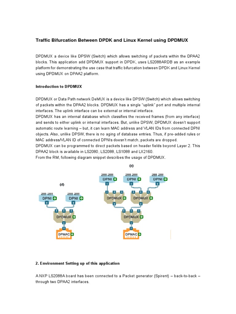 Traffic Bifurcation Between DPDK and Linux Kernel Using DPDMUX | PDF | Internet Protocols ...