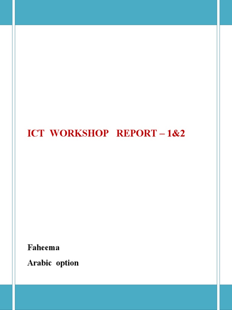 Ict Workshop Report-1&2. | PDF | Artificial Intelligence | Intelligence (AI) & Semantics