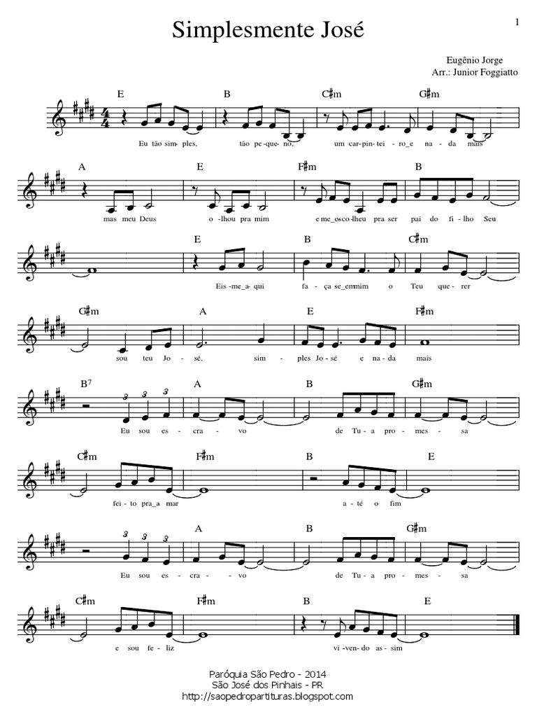 03 - Simplesmente Jose - Partitura Teclado e Sax e Cifra | PDF