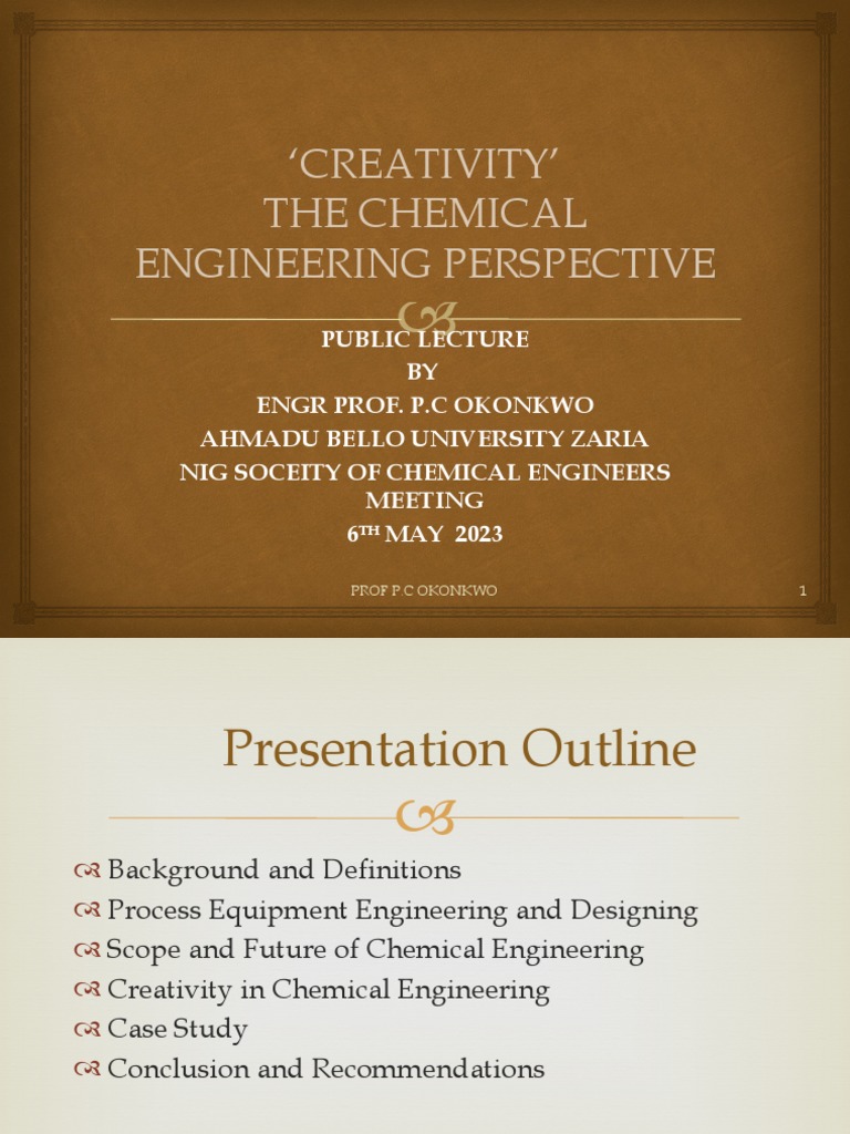 Nsche Public Lecture Prof P C Okonkwo 6th May 2023 | PDF | Creativity | Engineering