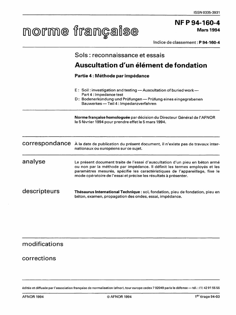 NF P 94-160-4 | PDF