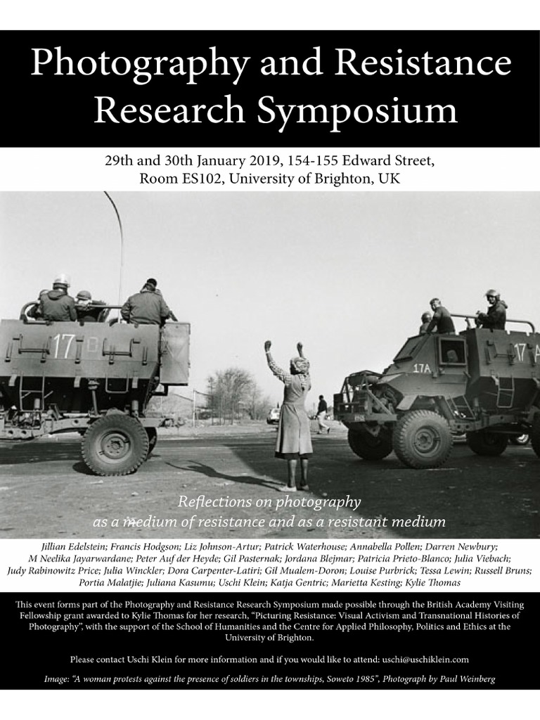 Photography and Resistance Research Symp | PDF