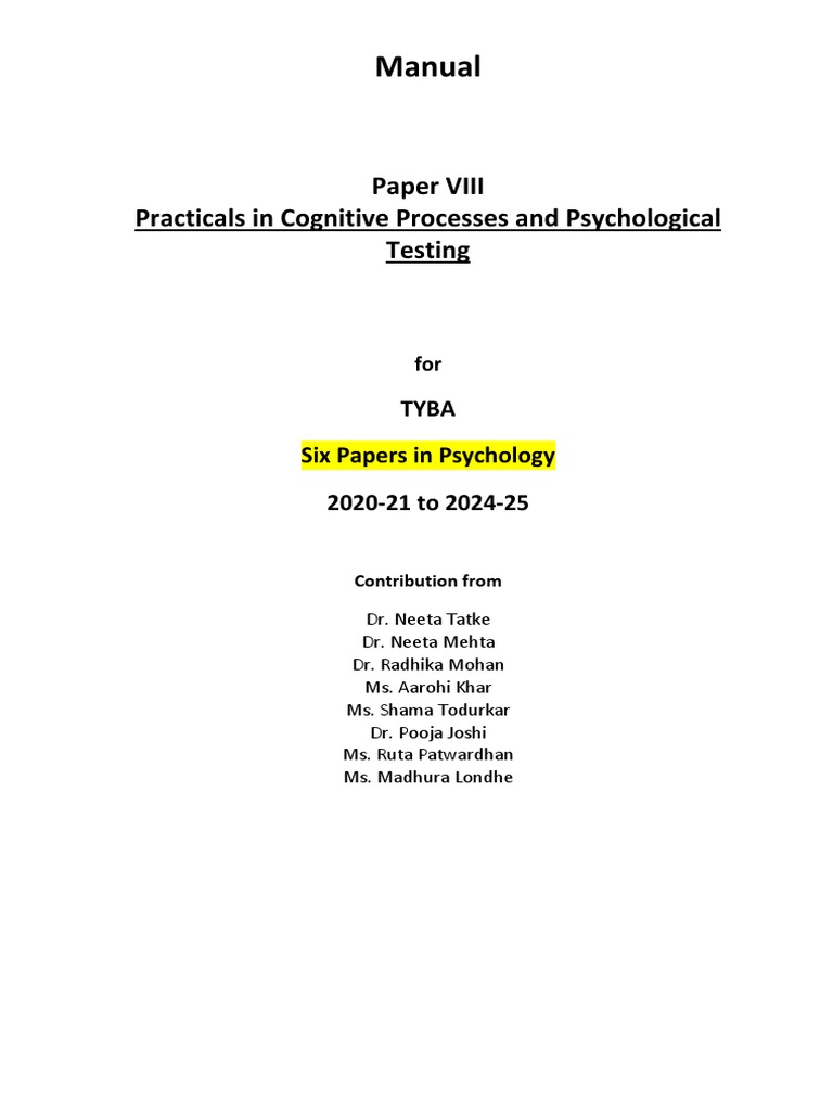 Manual - Sem V TYBA Practicals | PDF | Self-Improvement