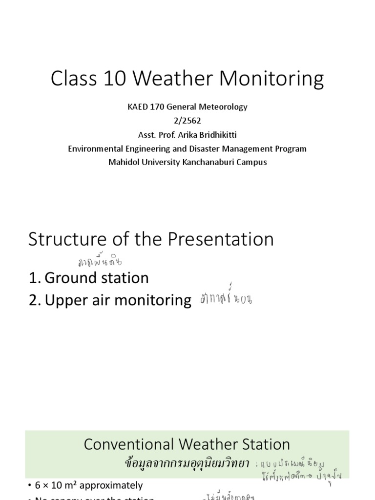 Class 10 Weather Monitoring | PDF