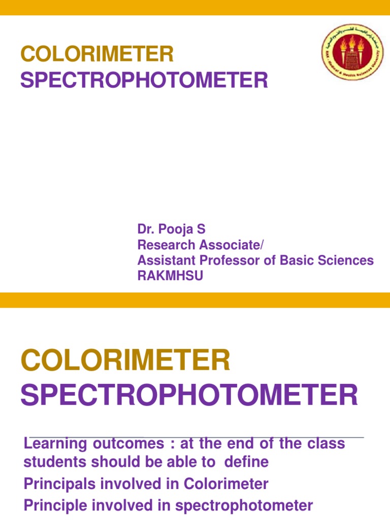 HB 2 - Colorimeter & Spectrophotometer | PDF