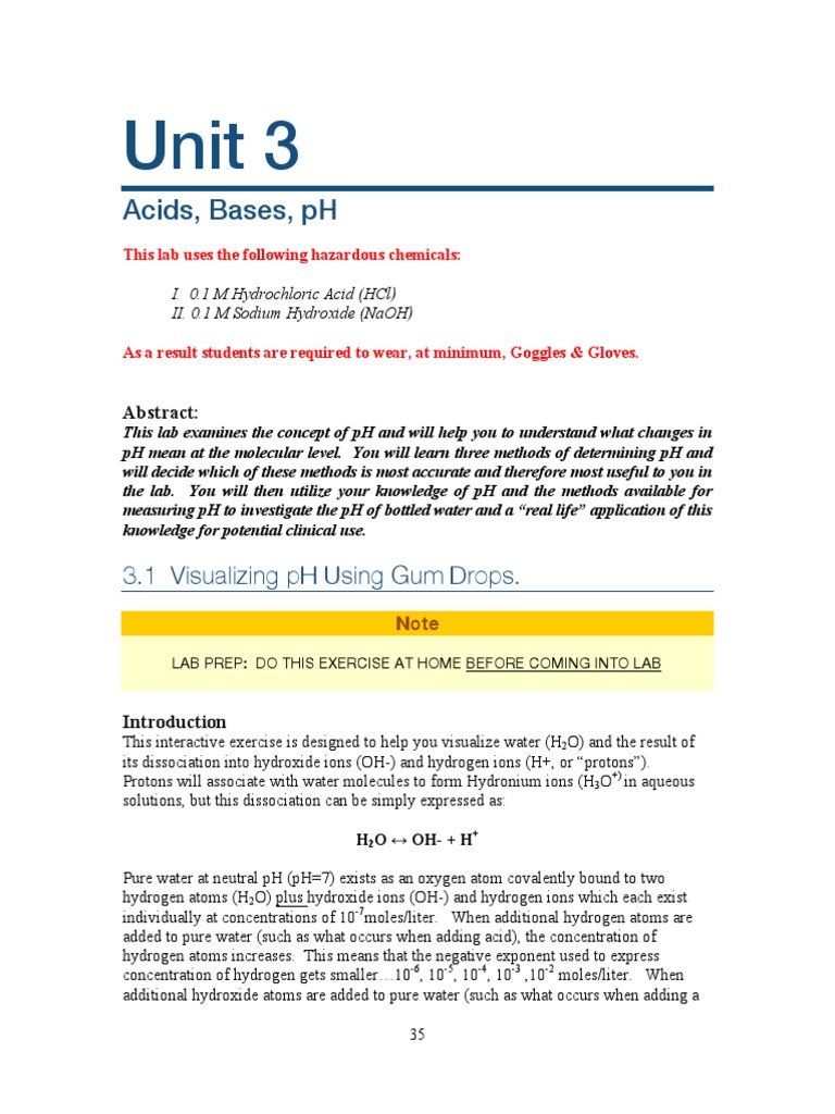 Chemistry Lab: pH and Buffering | PDF | Ph | Acid
