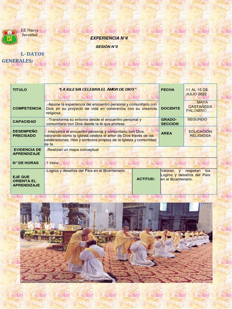 Sesión Aprendizaje 3 Exp 4 2° Sec NJ | PDF