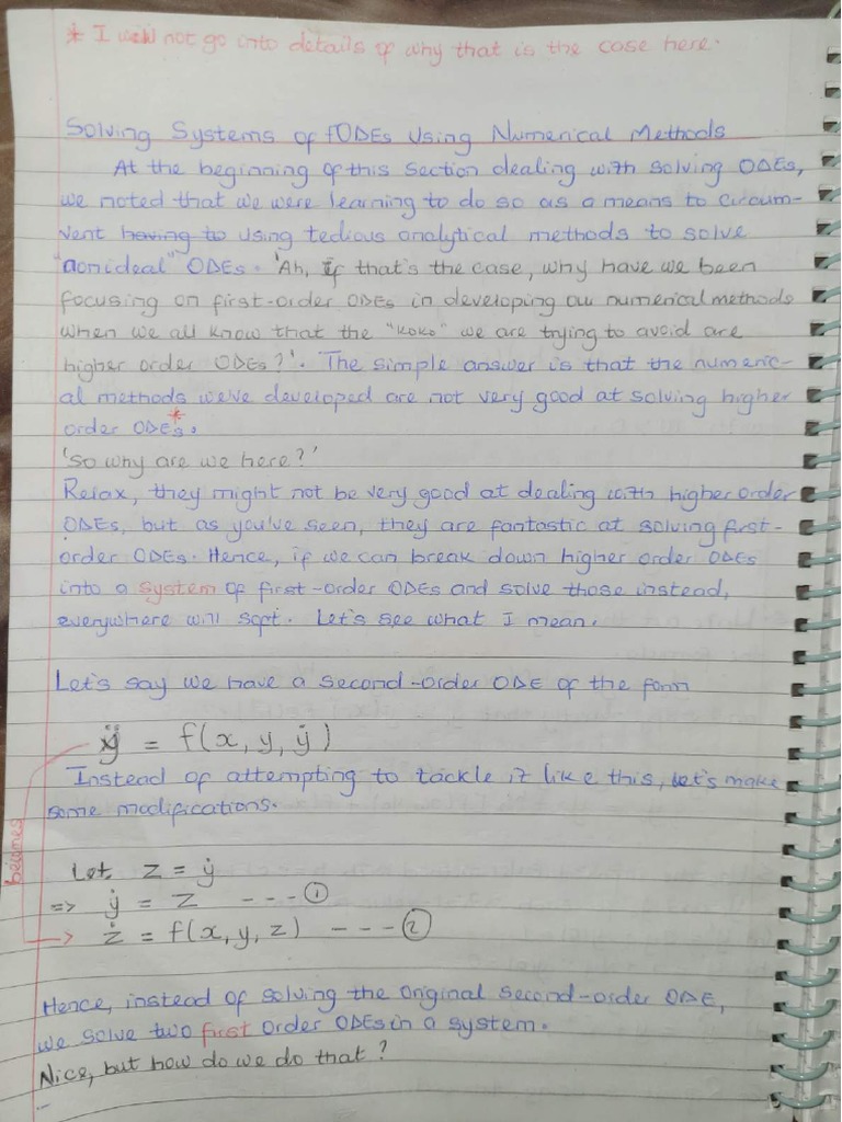 Solving Higher Order Odes System Of Equations Pdf