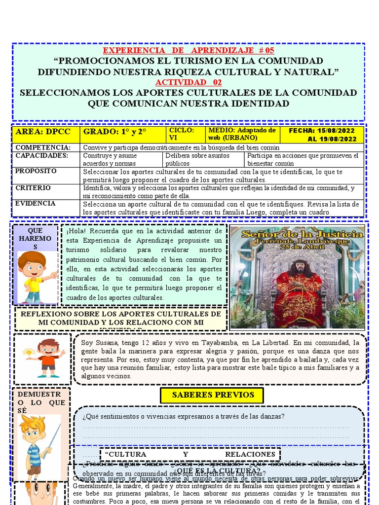 II DPCC 1° y 2° Actividad 2 - Exp 5 | PDF