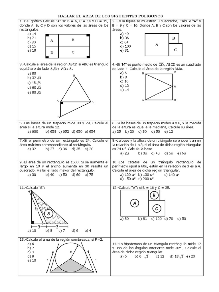 Areas de Poligonos | PDF