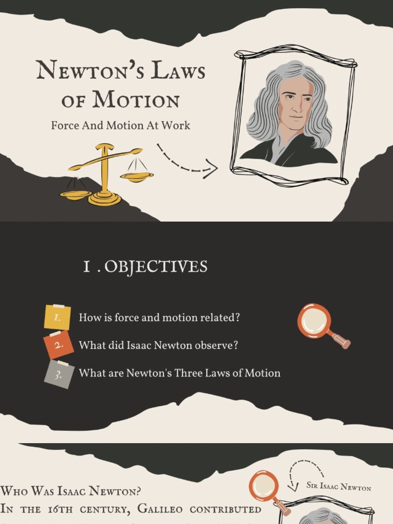 Newton's Law of Motion Group 5 Presentation | PDF