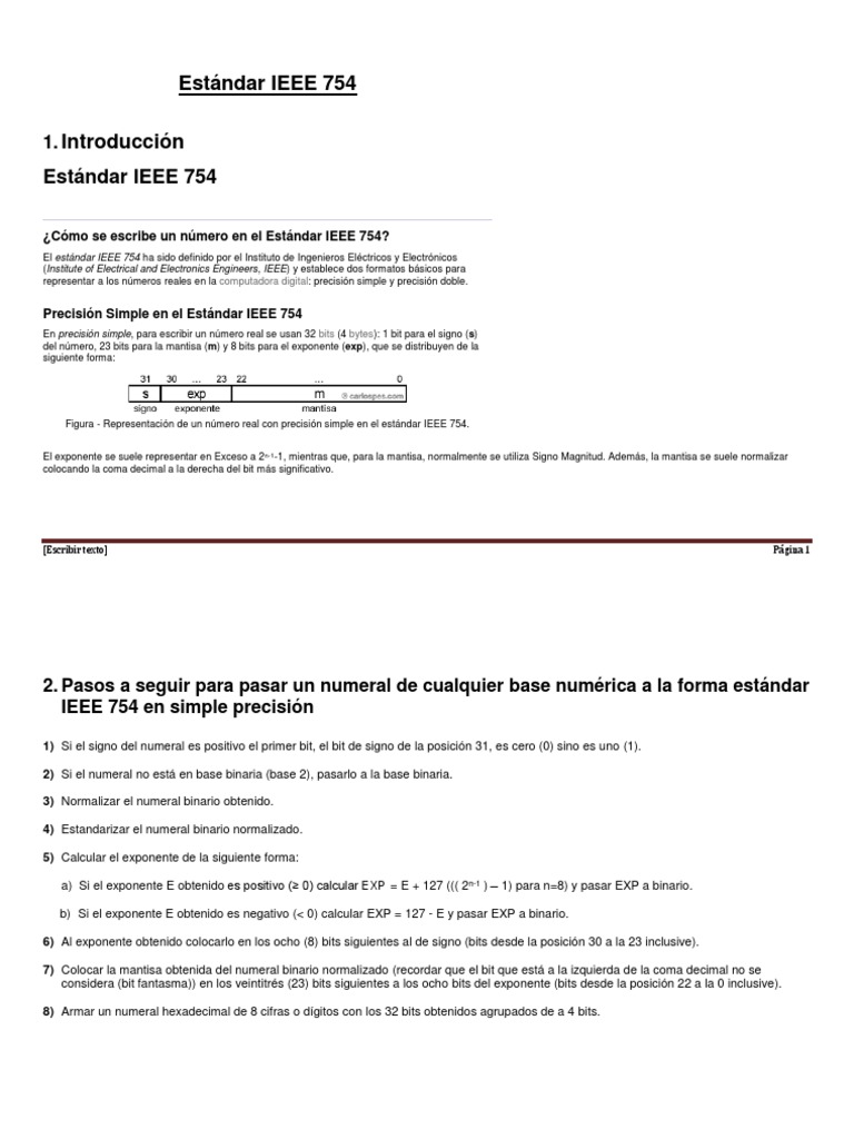 2-IEEE754 Pasos y Ejemplos | PDF