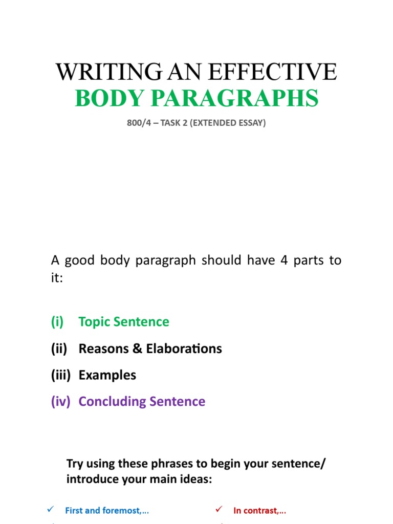 Writing An Effective Body Paragraphs | PDF | Happiness