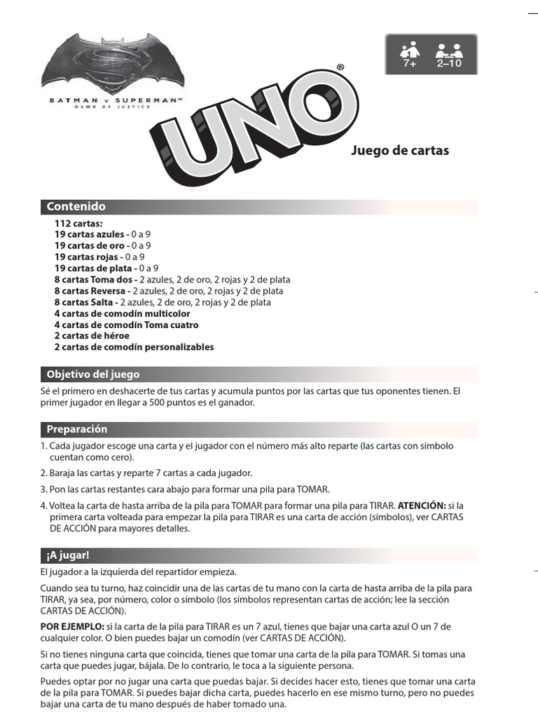 Uno Instrucciones | PDF