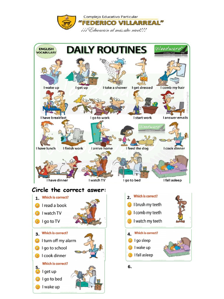 4to primaria Daily routine | PDF