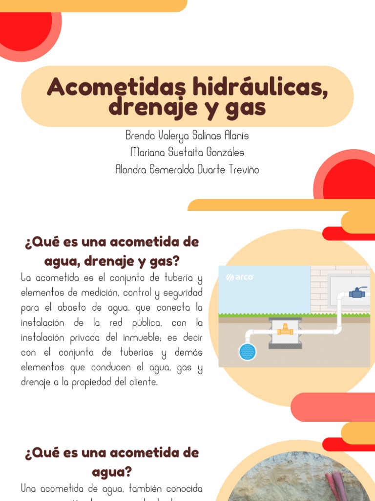 Acometidas Hidráulicas, Drenaje y Gas | PDF | Tap (Válvula) | Agua