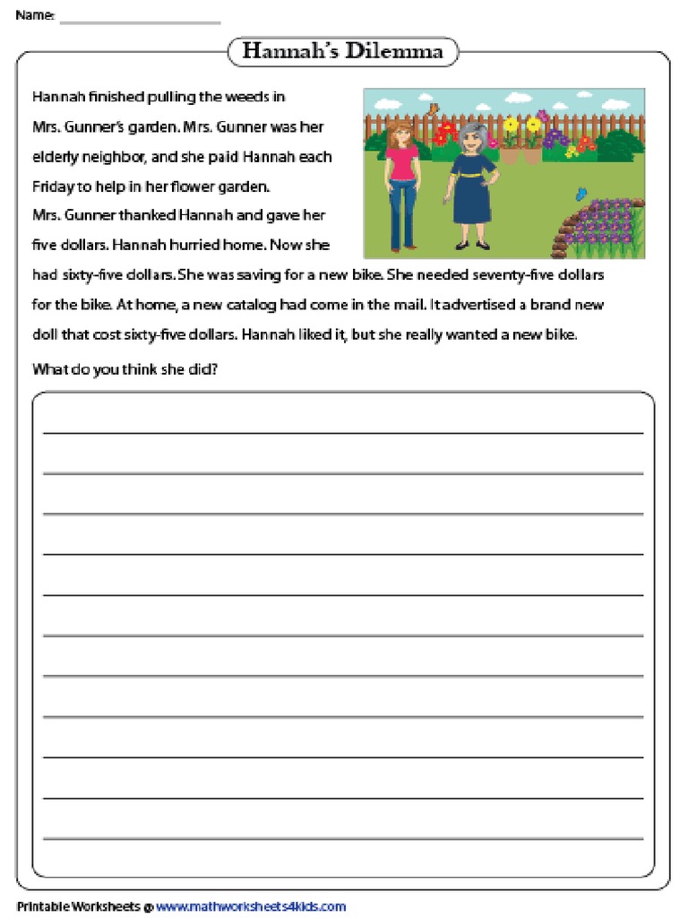 Dilemma Strory Writing Prompt | PDF