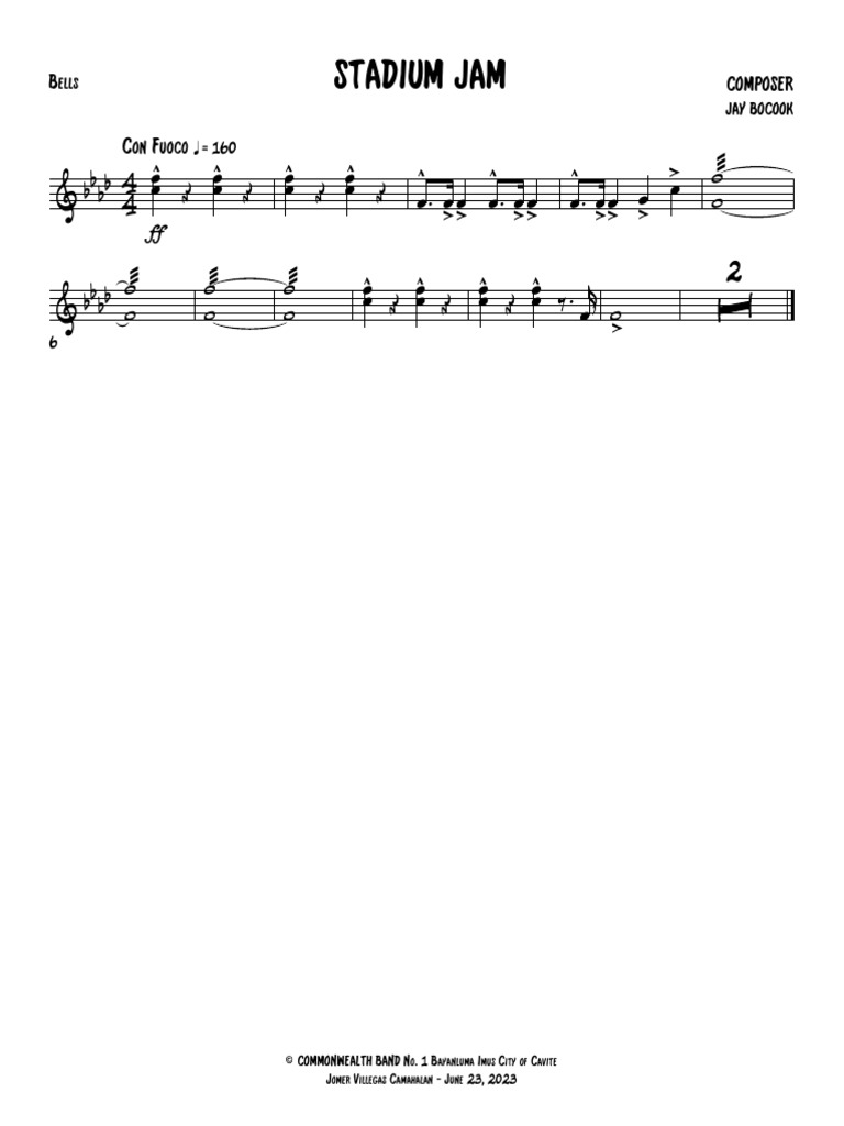 Stadium Jam - Bells | PDF
